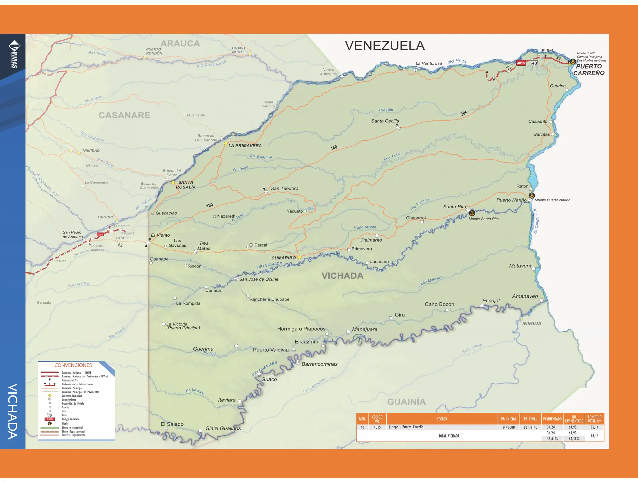 Mapa de carreteras de Colombia 2022 INVIAS | PDF