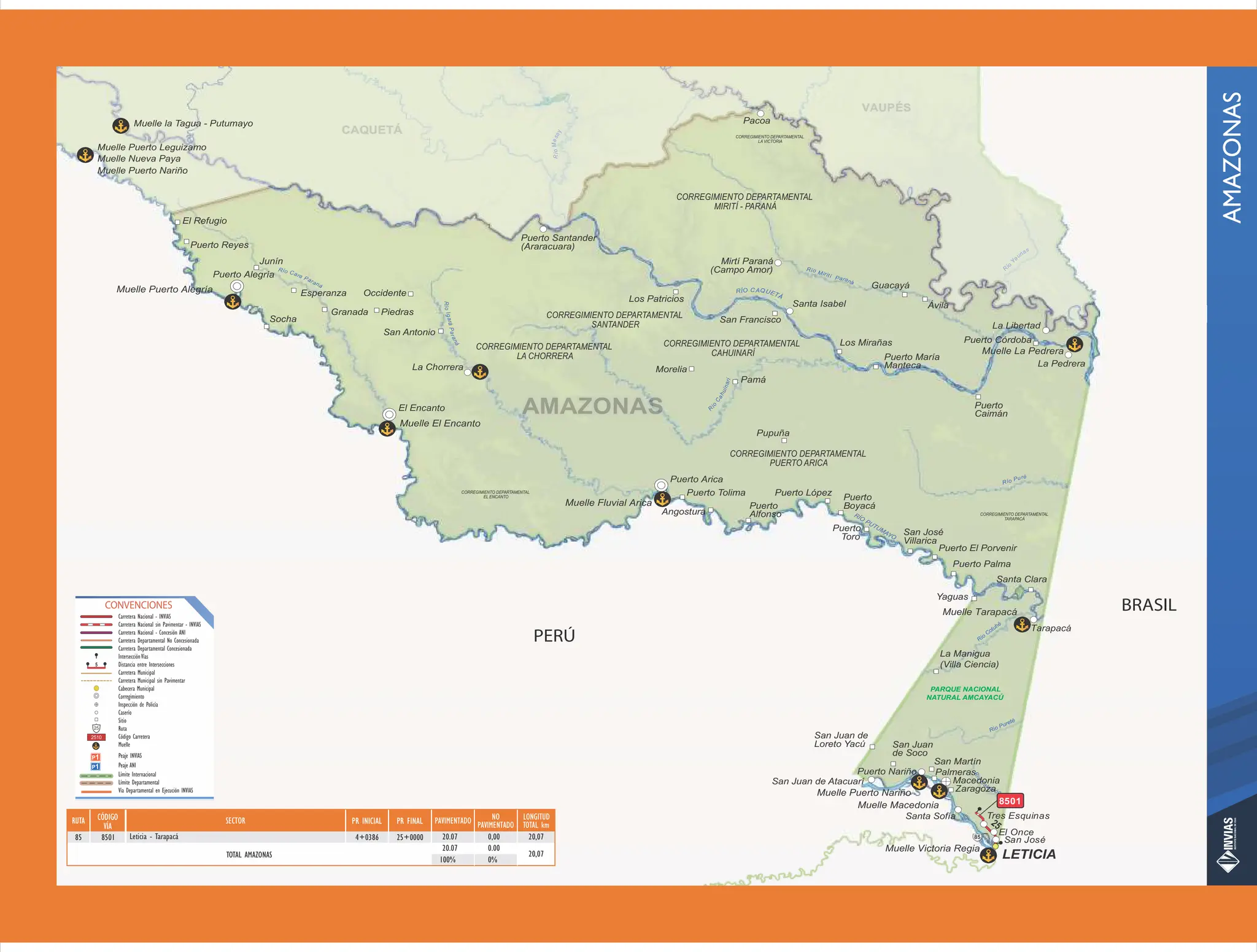 Mapa de carreteras de Colombia 2022 INVIAS | PDF