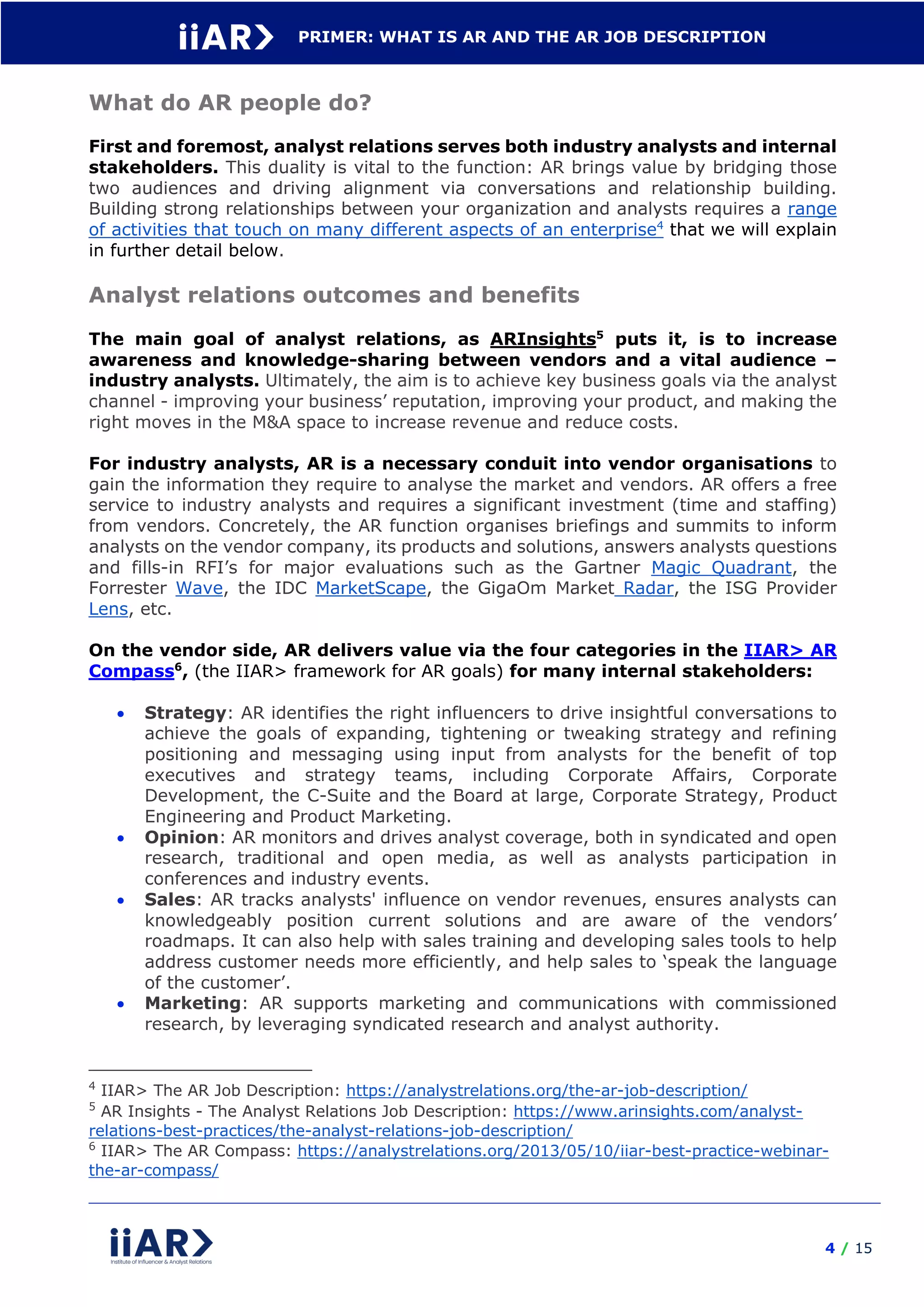 IIAR> Primer: what is analyst relations? | PDF | Mergers and Acquisitions | Business Banking ...
