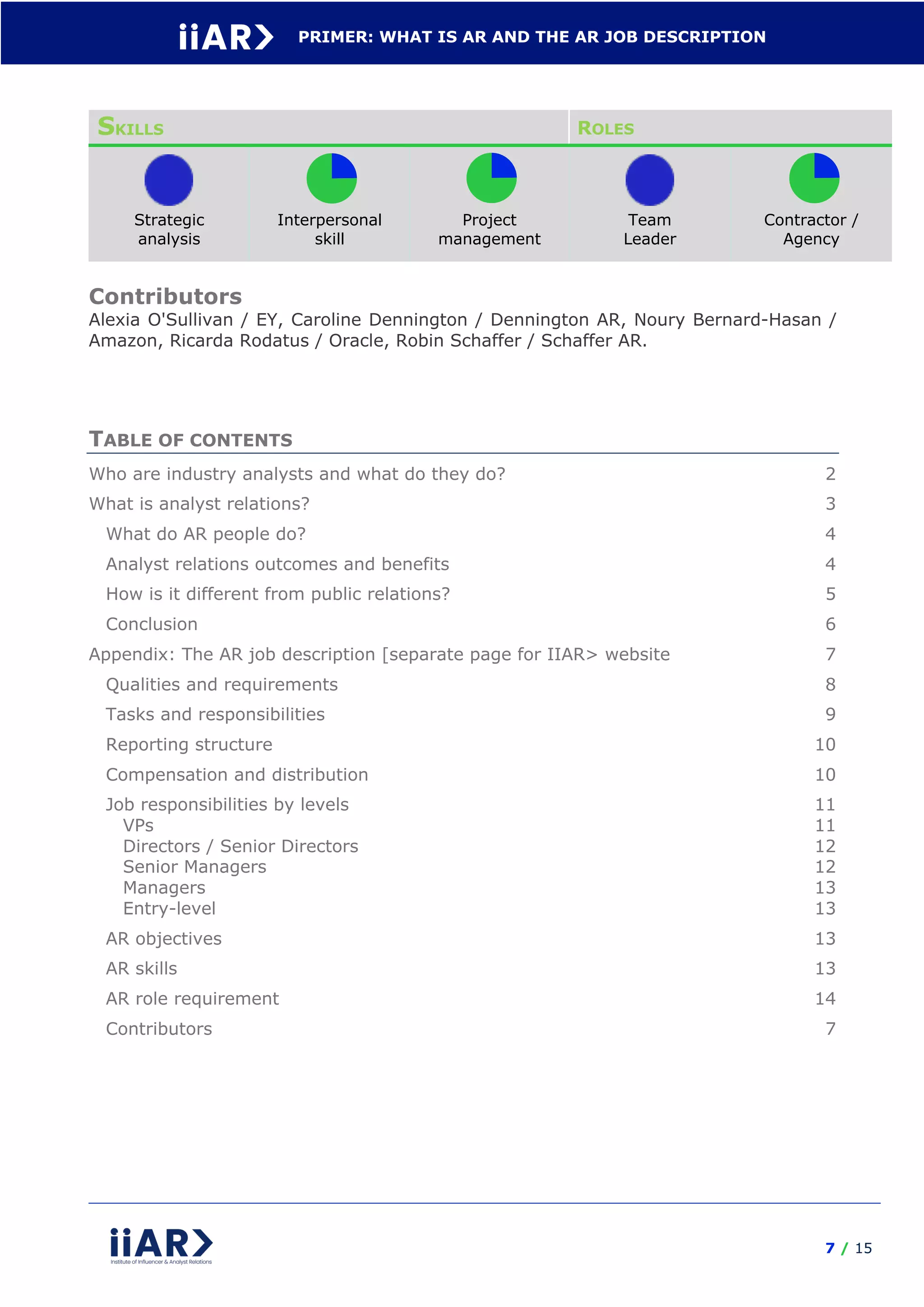 IIAR> Primer: what is analyst relations? | PDF
