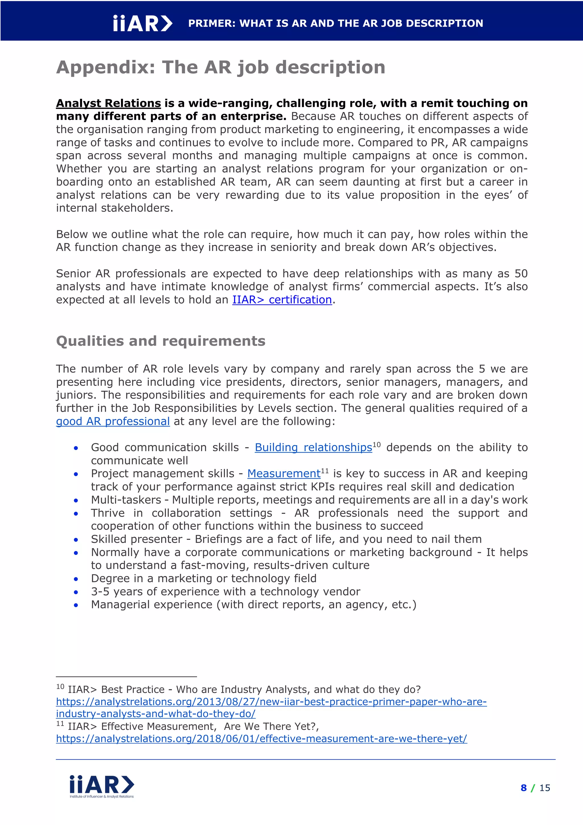 IIAR> Primer: what is analyst relations? | PDF | Mergers and Acquisitions | Business Banking ...