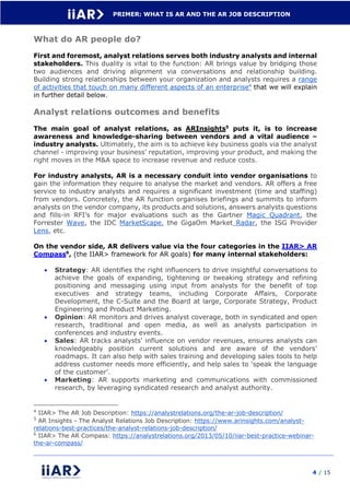 IIAR> Primer: what is analyst relations? | PDF