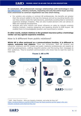 IIAR> Primer: what is analyst relations? | PDF
