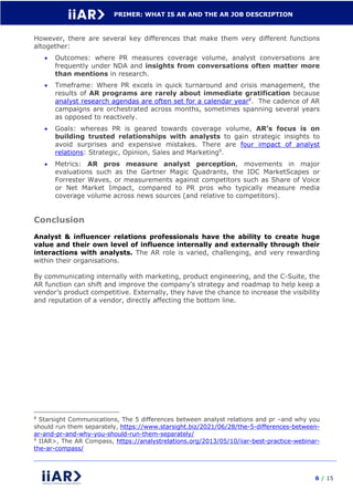 IIAR> Primer: what is analyst relations? | PDF