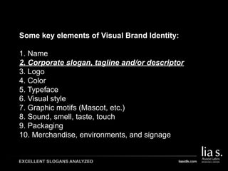 Excellent Slogans Analyzed | PPT