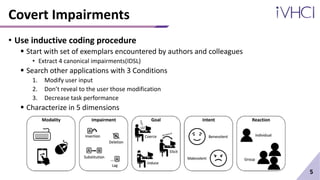 Bug or Feature? Covert Impairments to Human Computer Interaction | PPT