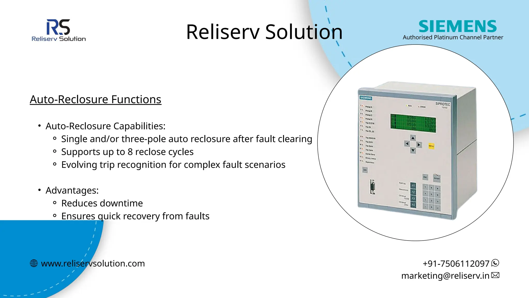 Siemens SIPROTEC 4 7VK61 Protection Relay: | PPTX