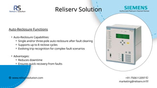 Siemens SIPROTEC 4 7VK61 Protection Relay: | PPTX