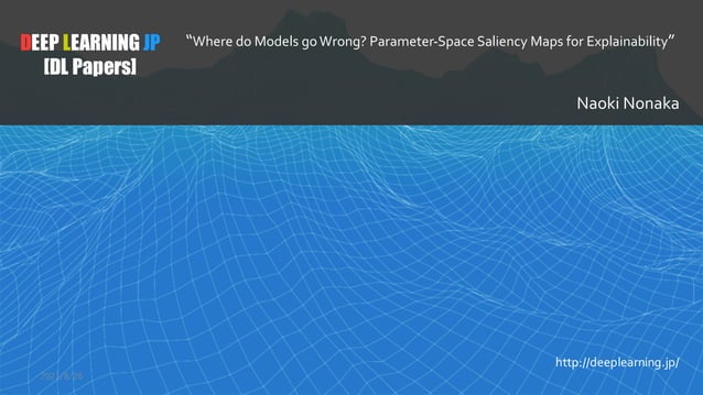 【DL輪読会】Where do Models go Wrong? Parameter-Space Saliency Maps for Explainability | PPT
