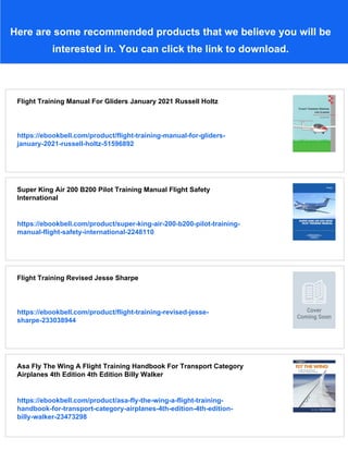 Flight Training Manual 4th Edition Revised 4th Edition Transport Canada ...
