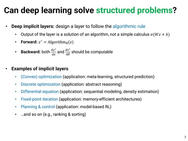 Deep Implicit Layers: Learning Structured Problems with Neural Networks | PPT