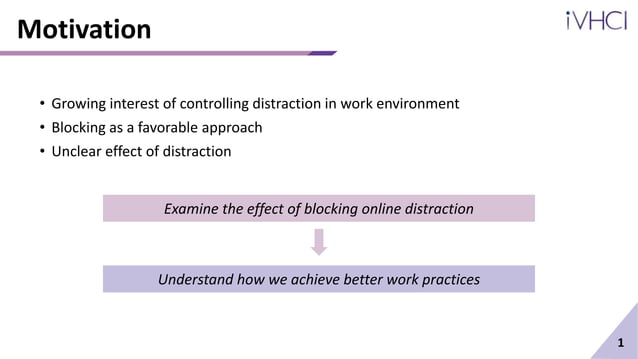 Effects of Individual Differences in Blocking Workplace Distractions | PPT