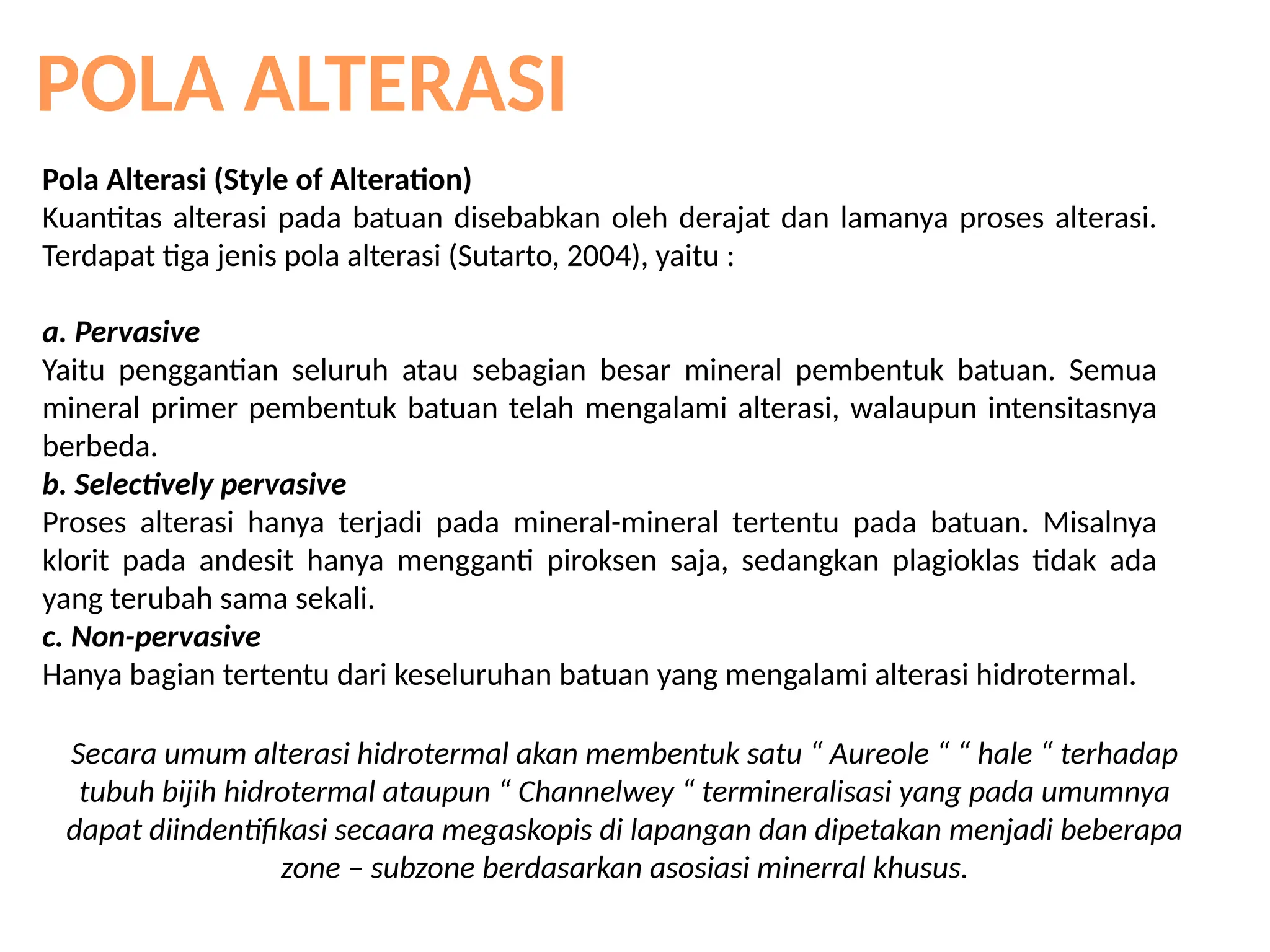 Definisi dan Aplikasi Alterasi Hidrotermal | PPTX