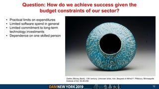2019 DAMS and Cultural Heritage - a Professional Dialog | PPT