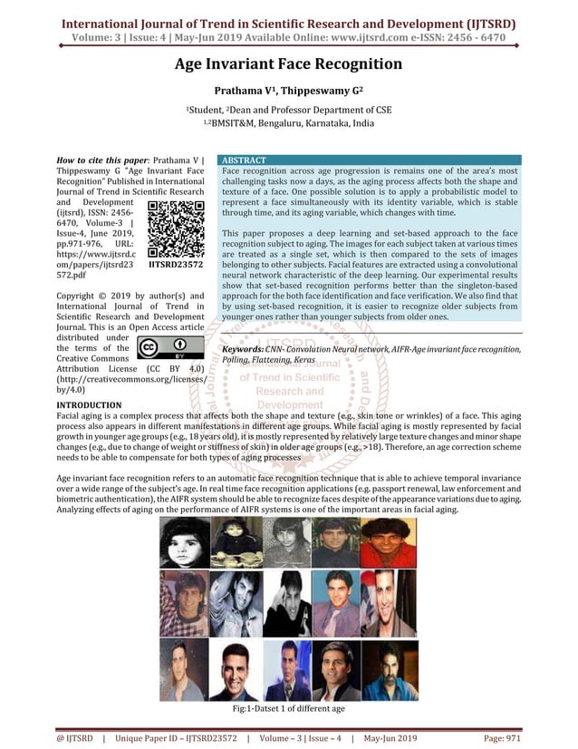Age Invariant Face Recognition Pdf