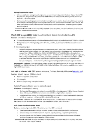 Alexei_Plescan - updated | DOCX | Computer Networking | Computing