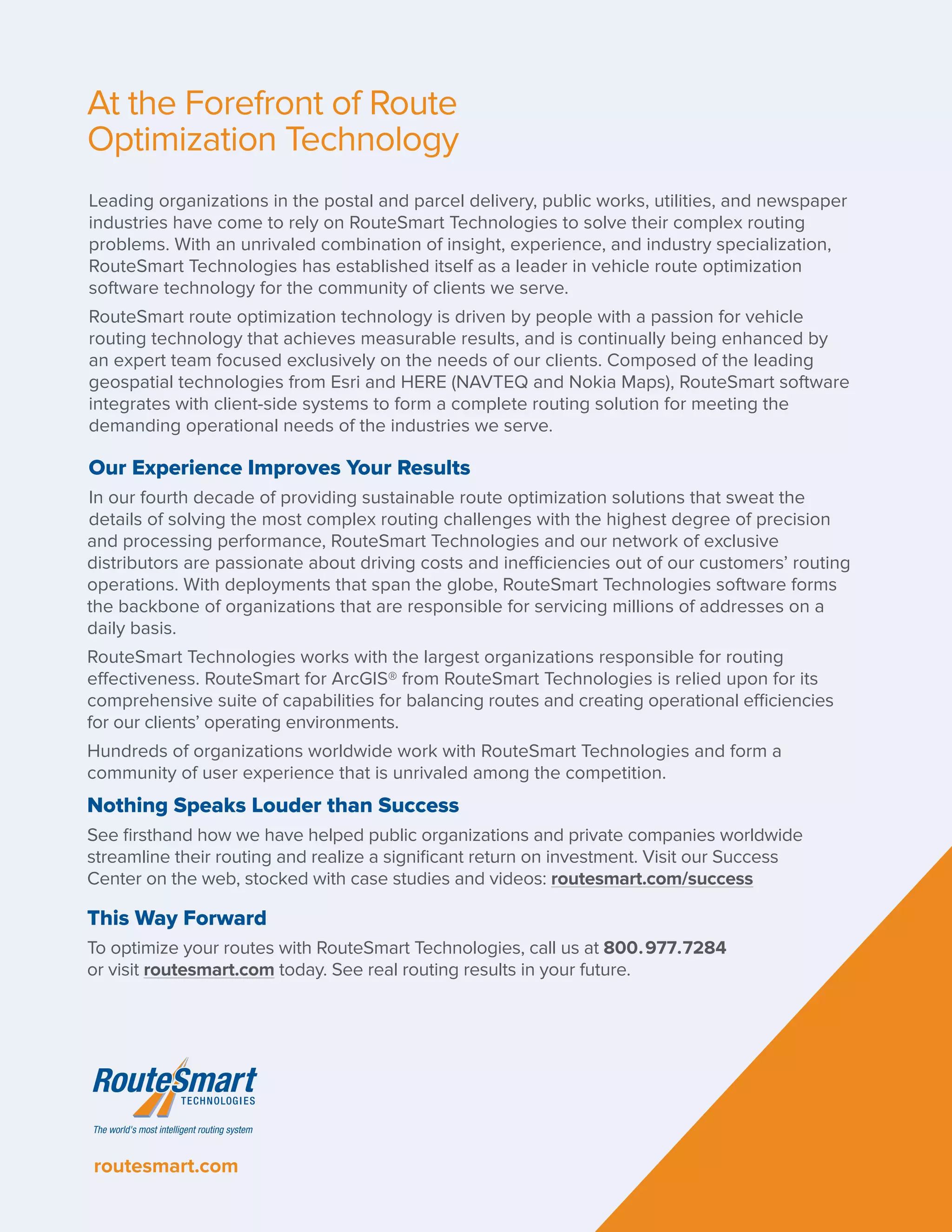 RouteSmart Postal Brochure | PDF
