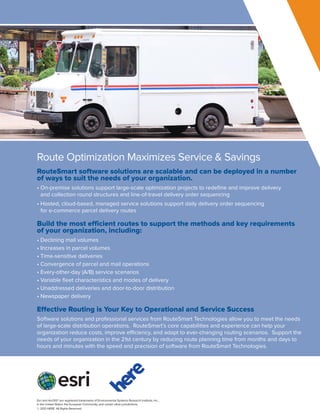 RouteSmart Postal Brochure | PDF