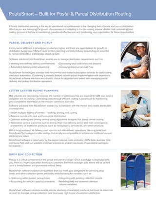 RouteSmart Postal Brochure | PDF