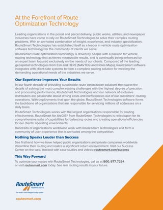 RouteSmart Postal Brochure | PDF