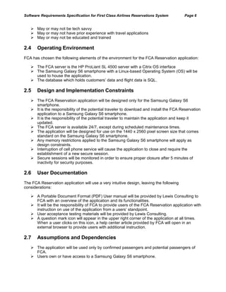 Airline Reservation Software Requirement Specification | DOC