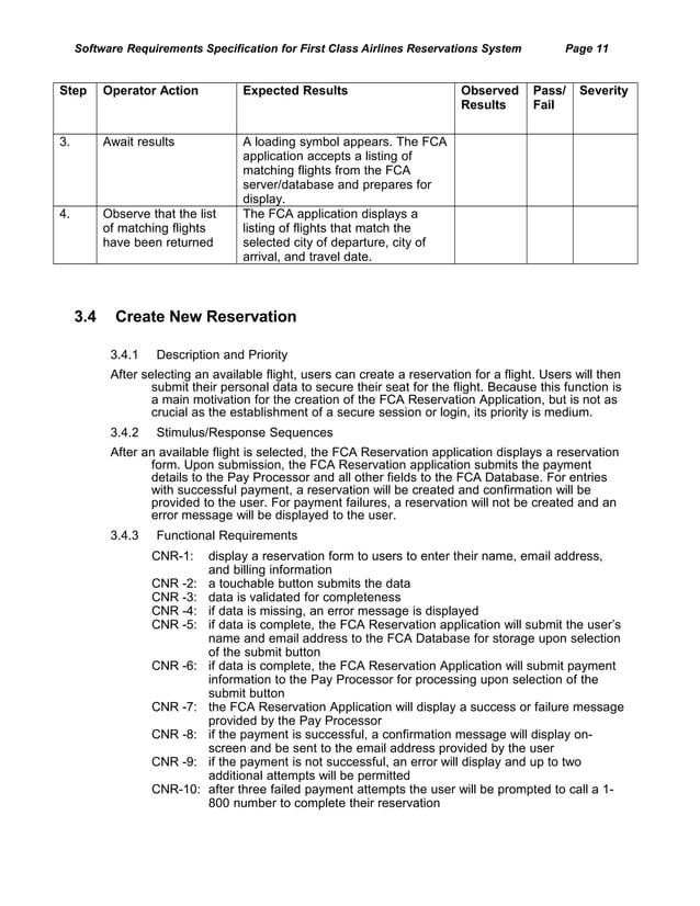 Airline Reservation Software Requirement Specification | PDF