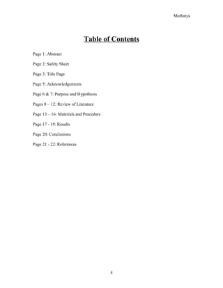 science fair paper (1) | DOC | Cancer | Diseases and Conditions