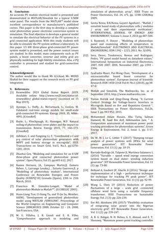 Modeling and Simulation for a 3.5 Kw Grid Connected Photo Voltaic Power ...