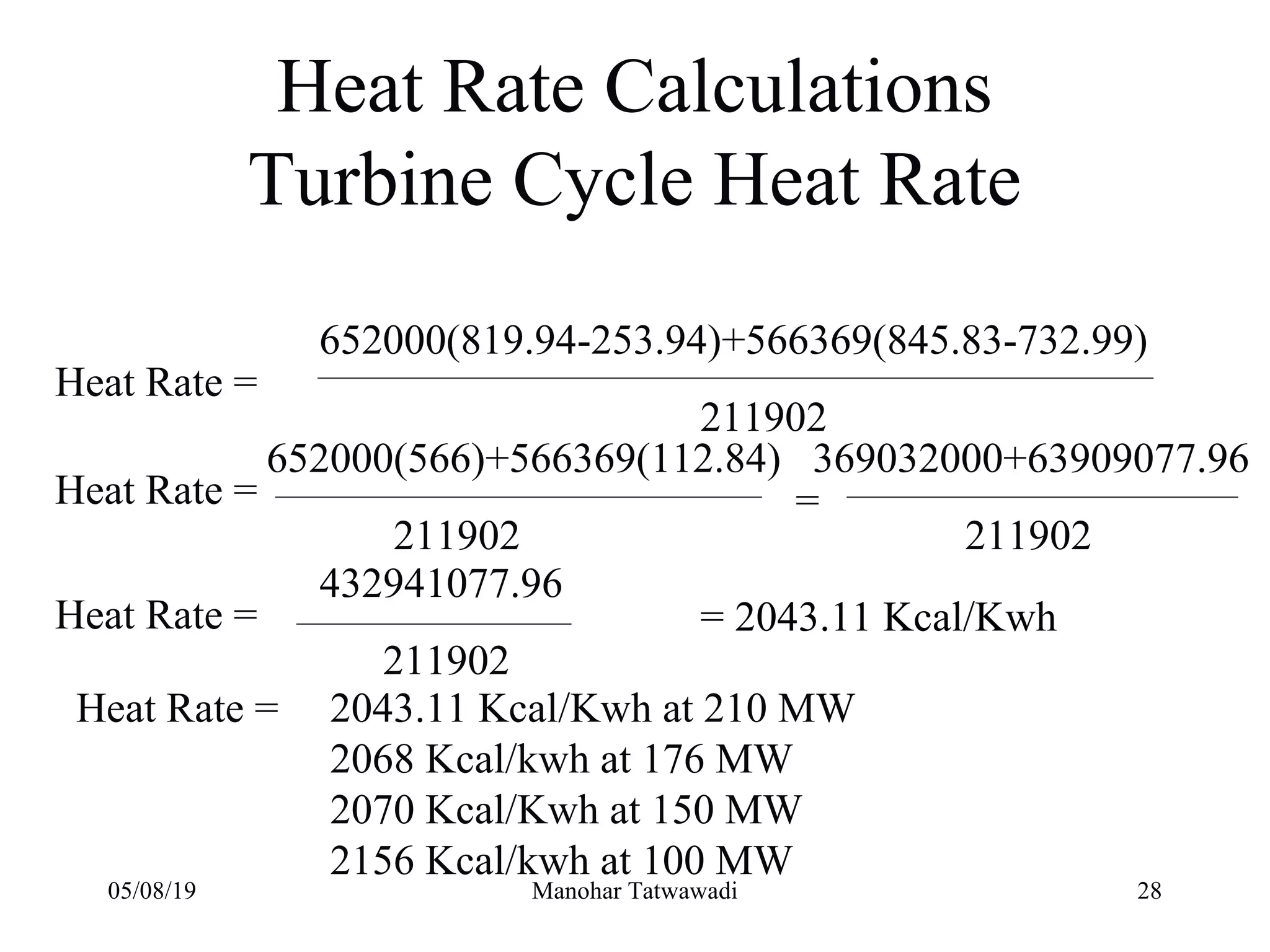210 mw turbine cycle heat rate | PPT