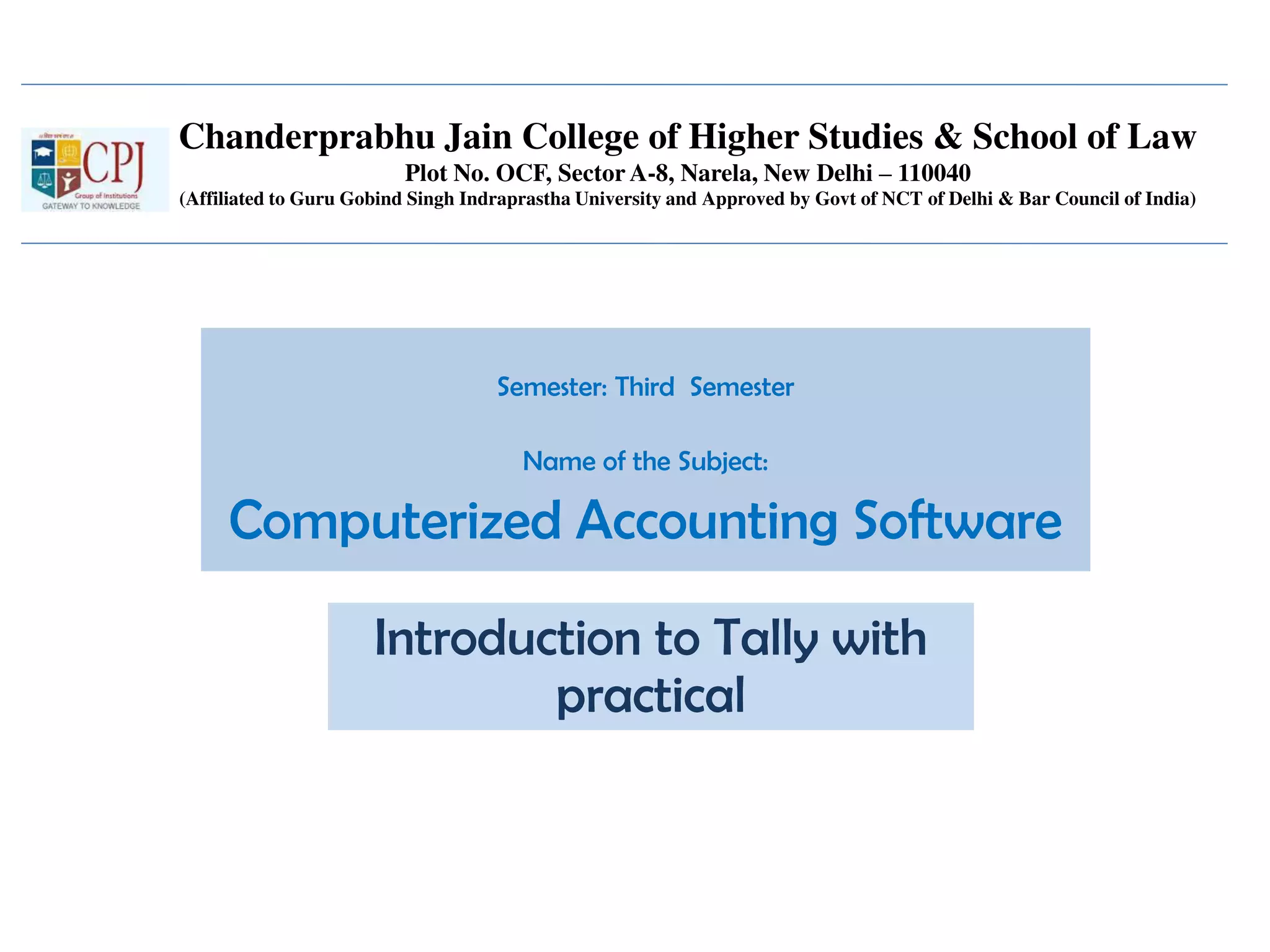 Computerized Accounting Software | PDF
