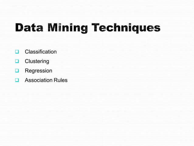 Data Mining Techniques | PDF