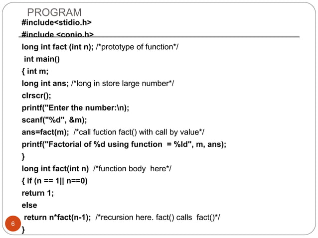 Recursive Function | PPTX