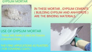 mortar, concrete, bitumen, paints | PPTX