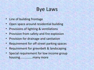 Principles and Building Bye Laws | PPT