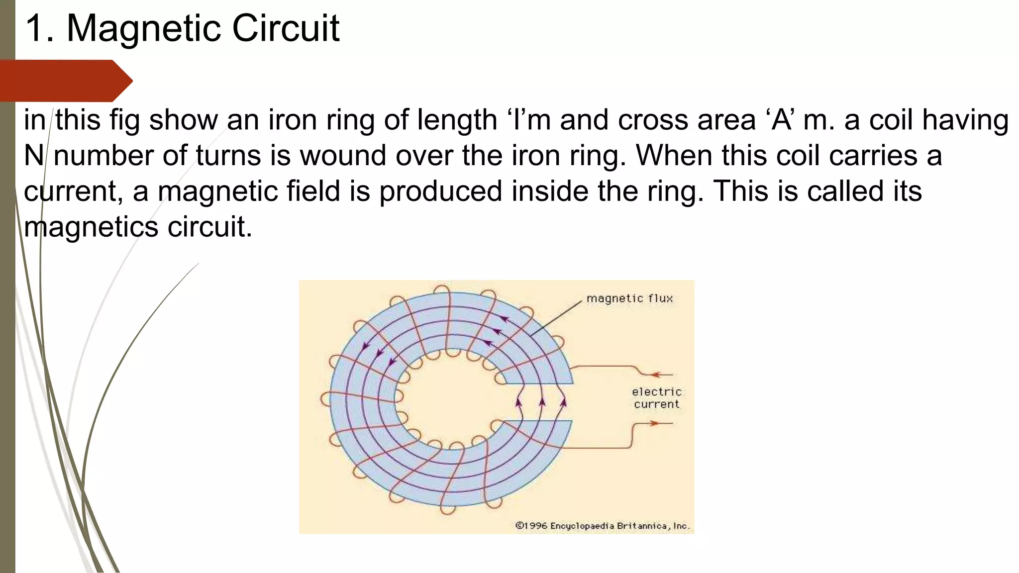 Magnetic Circuit & Energy Stored In Magnetic Field | PPTX