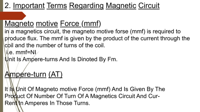 Magnetic Circuit & Energy Stored In Magnetic Field | PPTX | Physics ...