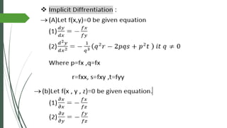 total differential (chain rule ),implicit differentiation , euler’s theorem for homogeneous ...