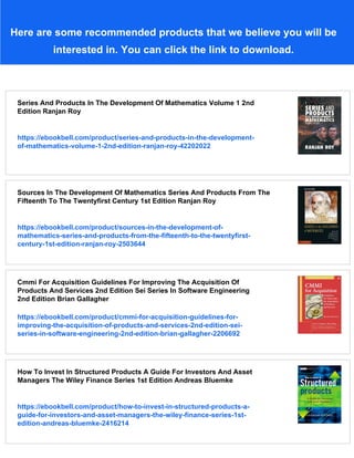Series And Products In The Development Of Mathematics Volume 2 2nd ...