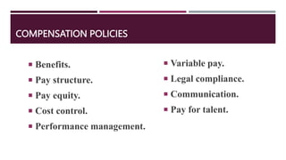 Compensation strategy as a part of HRM and compensation policies.pptx
