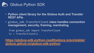 Introduction to the Globus Platform (APS Workshop) | PPT