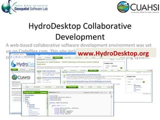 Hydrologic Information Systems and the CUAHSI HIS Desktop Application | PDF