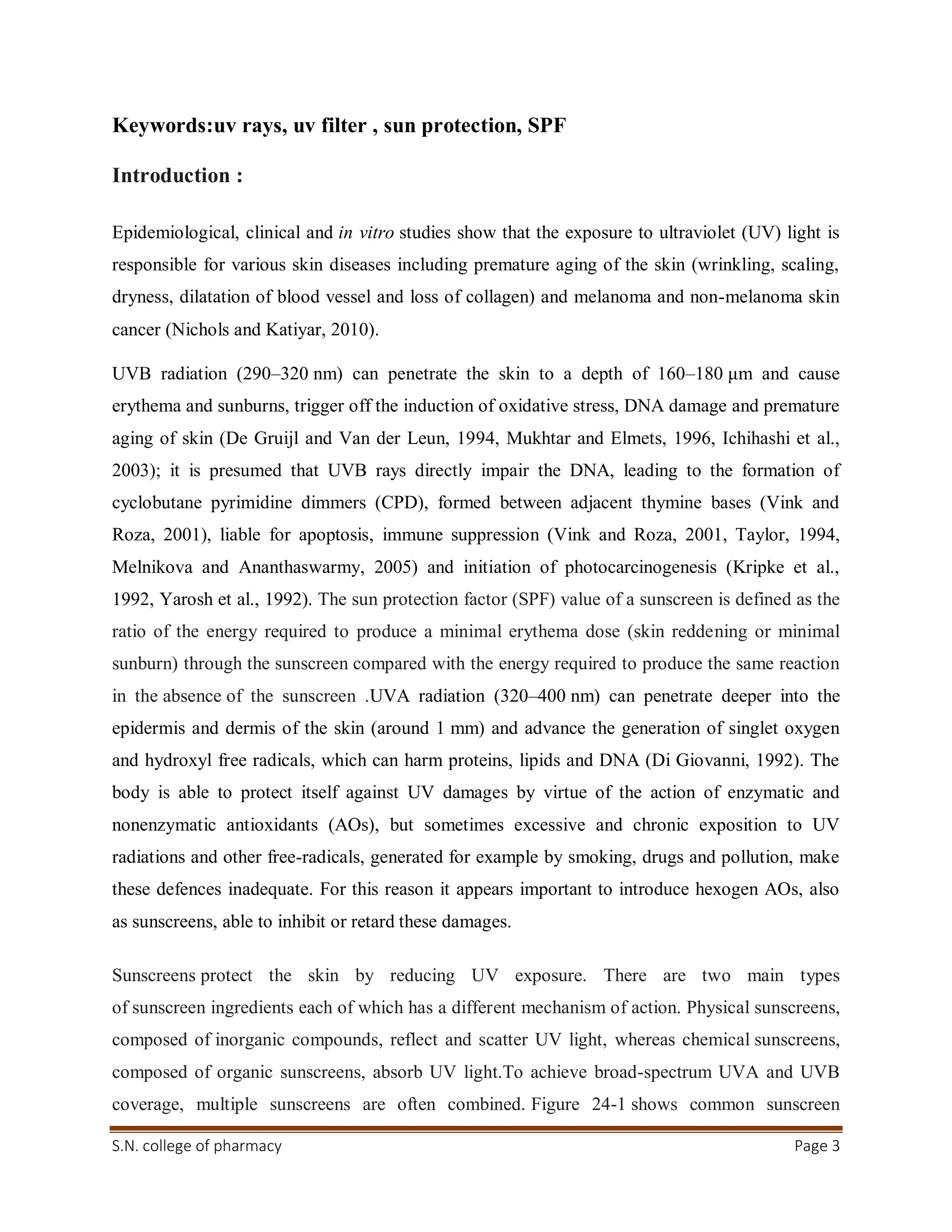 Durg design of sunscreen preparation.pdf