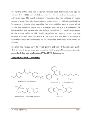 Durg design of sunscreen preparation.pdf