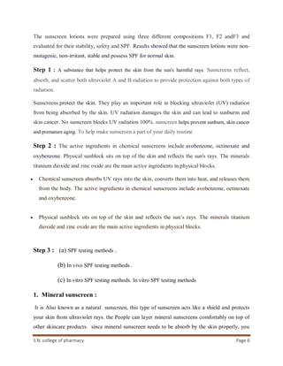 Durg design of sunscreen preparation.pdf