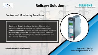 Ensuring Power Stability with Siemens 7RW80 Siprotec Voltage and ...