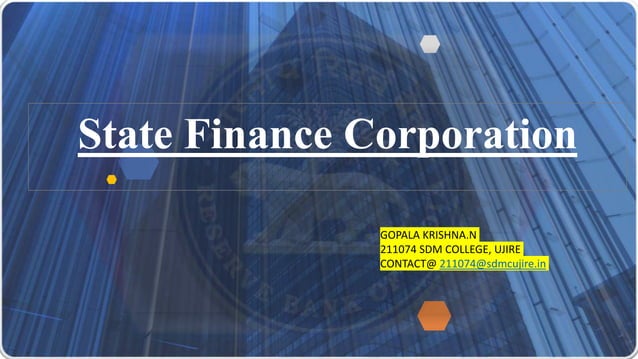 State Finance Corporation | PPTX | Business Accounting & Finance | Business