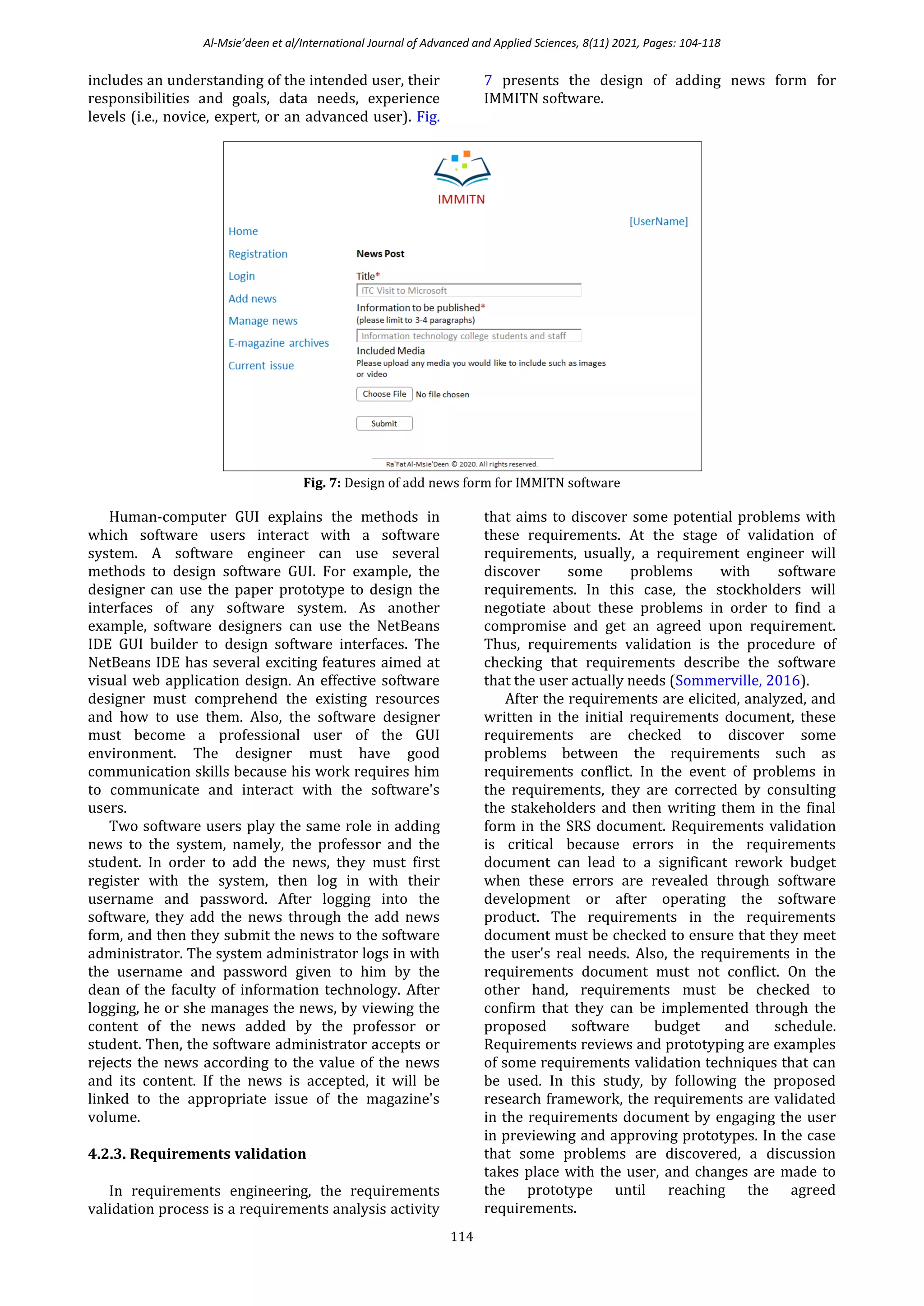 Constructing a software requirements specification and design for electronic IT news magazine ...