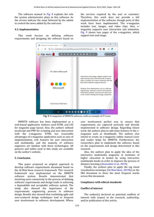 Constructing a software requirements specification and design for electronic IT news magazine ...