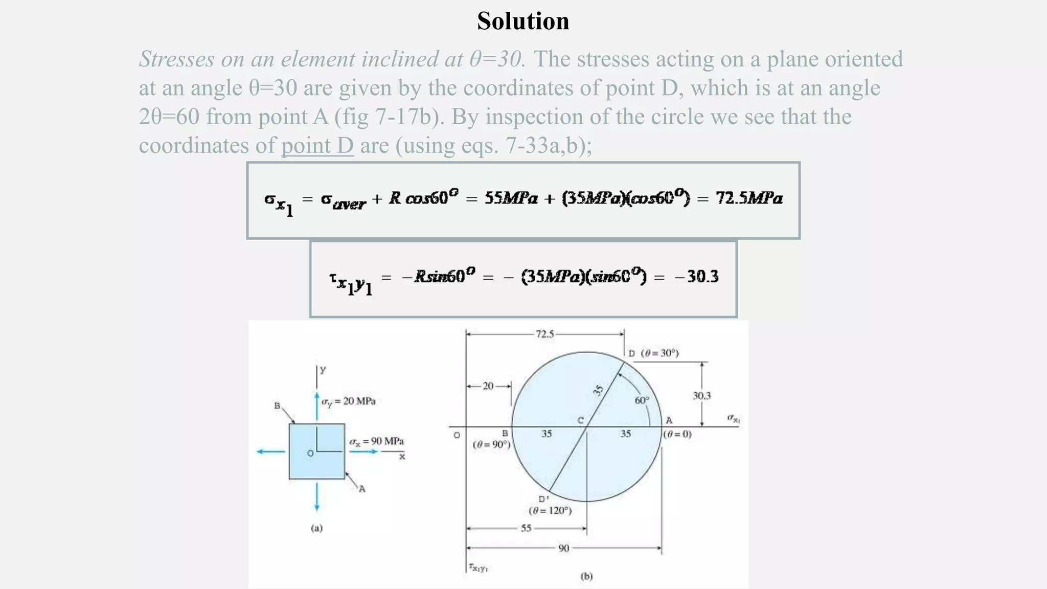 Principal Planes and Principal Stresses, Mohr's Circle Method | PPTX