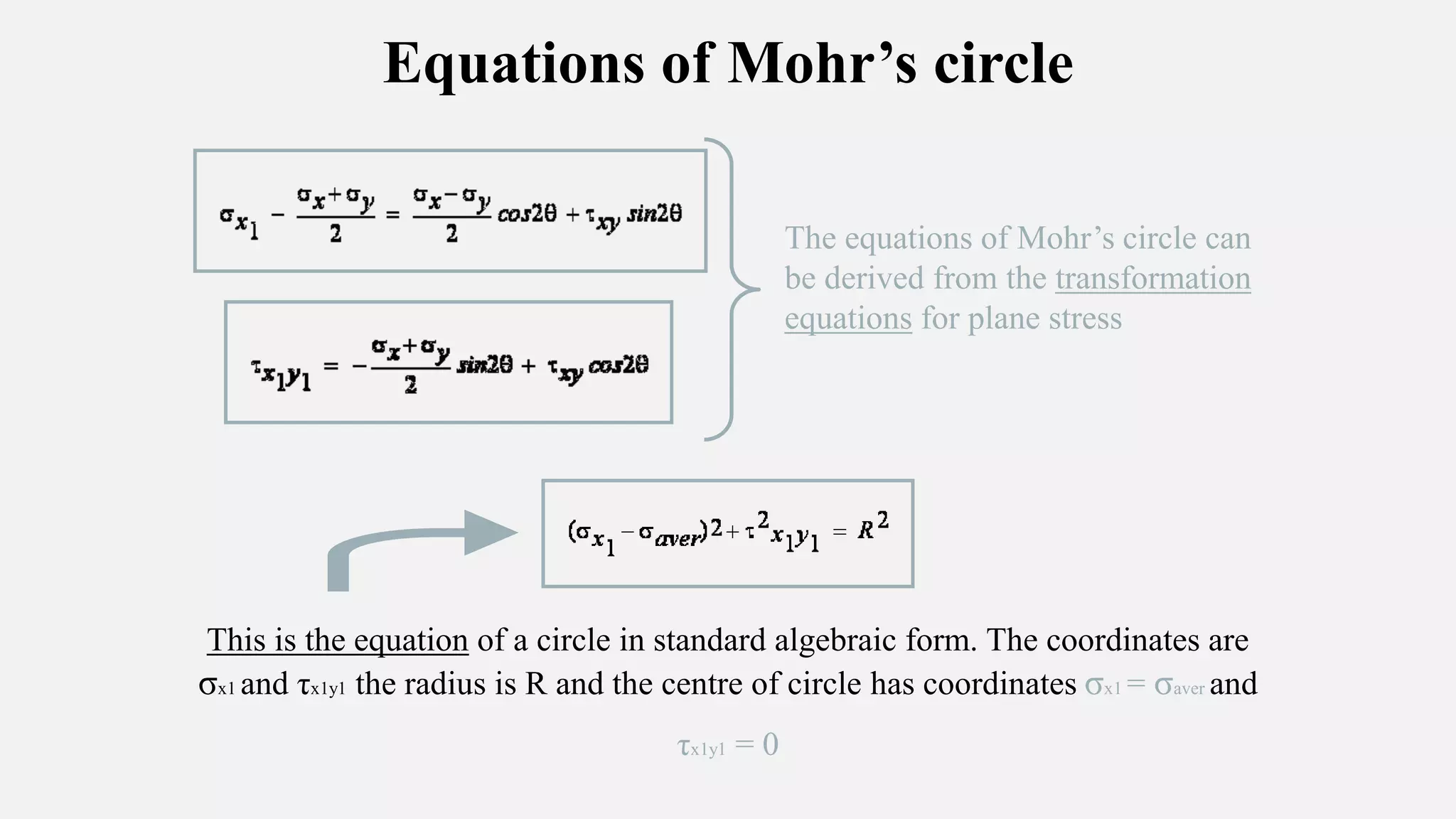 Principal Planes and Principal Stresses, Mohr's Circle Method | PPTX
